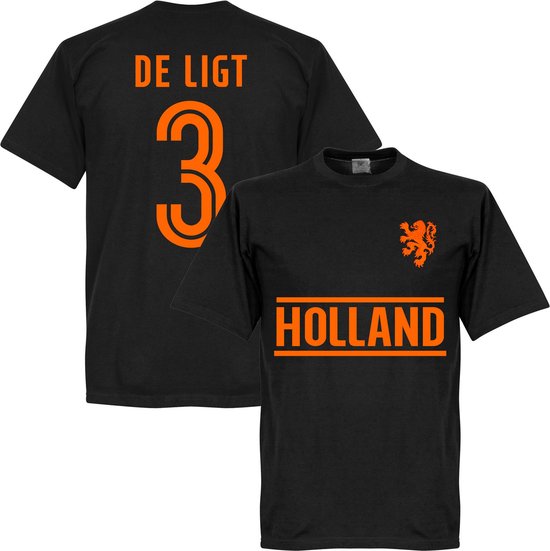 Nederlands Elftal De Ligt Team T-Shirt - Zwart - XXXL | bol.com