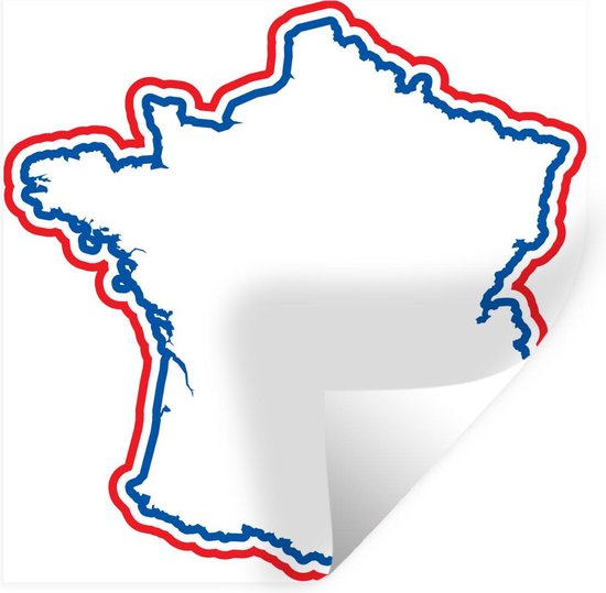 Muursticker Frankrijk illustratie - Illustratie vankaart van Frankrijk ...