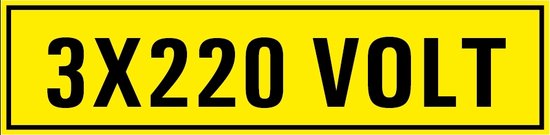 3 x 220 volt sticker 60 x 15 mm | bol