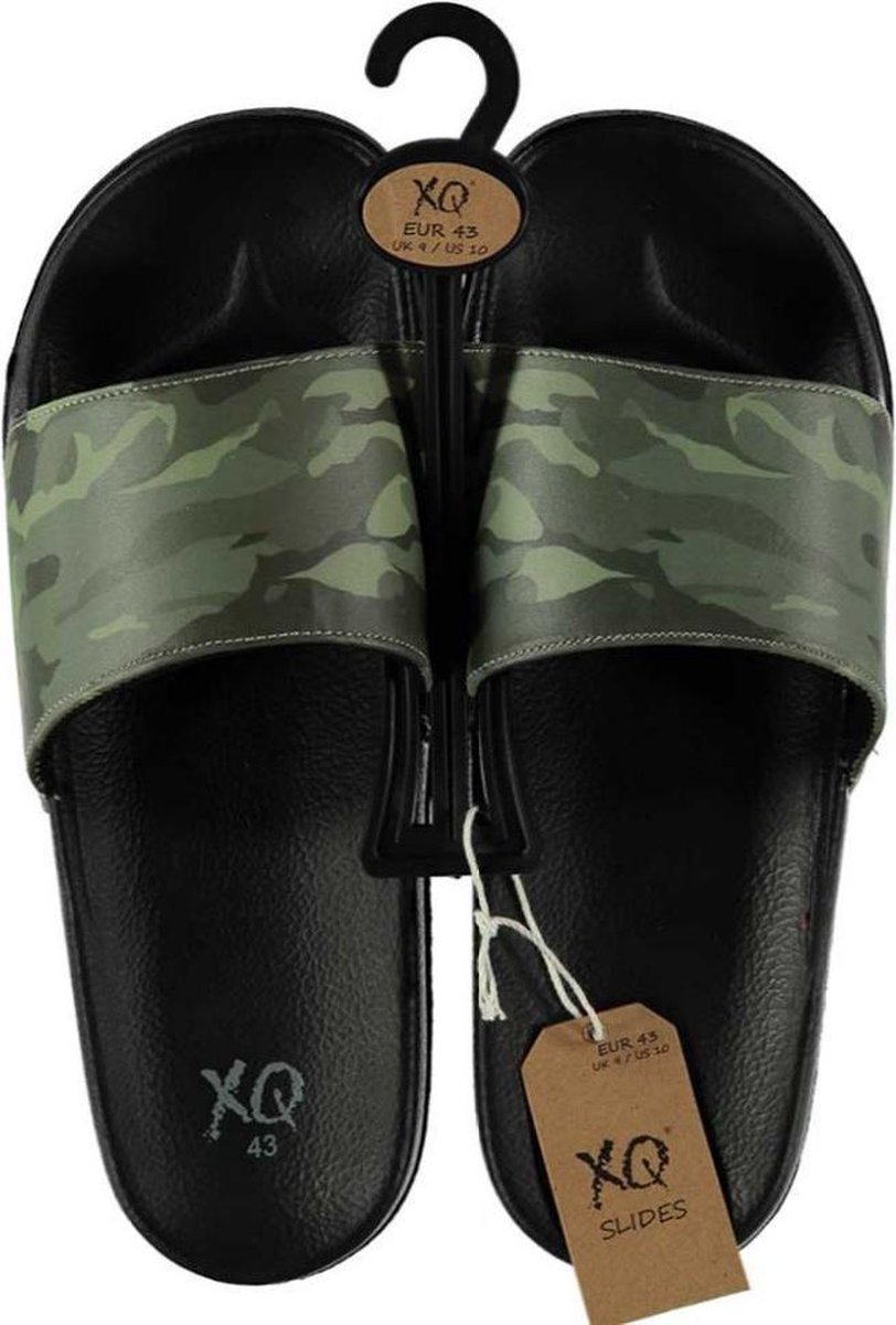 Xq Footwear Badslippers Army Heren Eva Zwart/legergroen Maat 41 | bol.com
