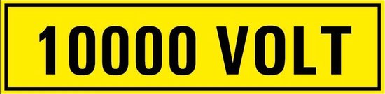 10000 volt sticker 60 x 15 mm | bol.com