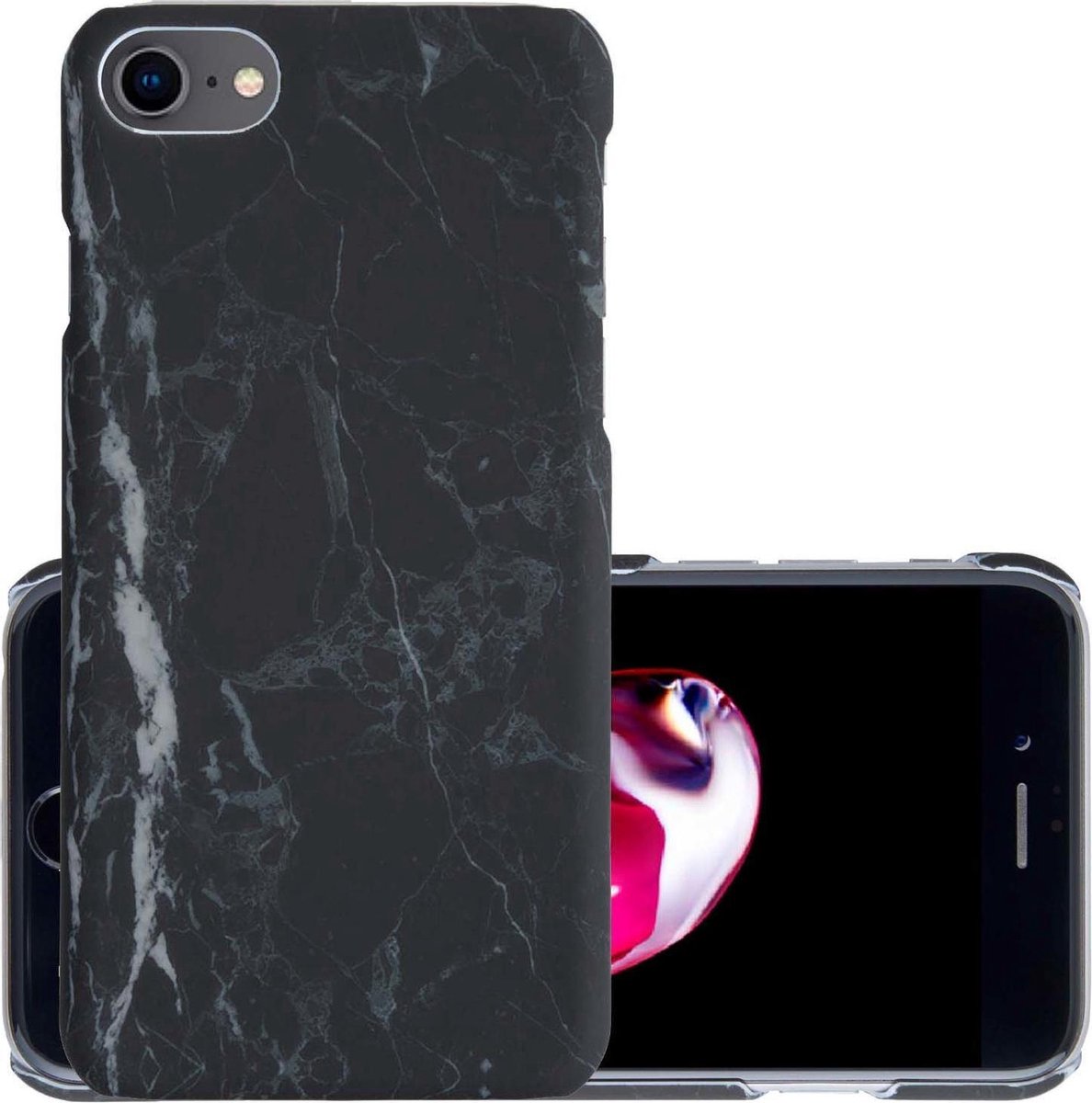 Hoes Voor Iphone 7 Hoesje Marmer Back Case Hardcover Marmeren Hoes