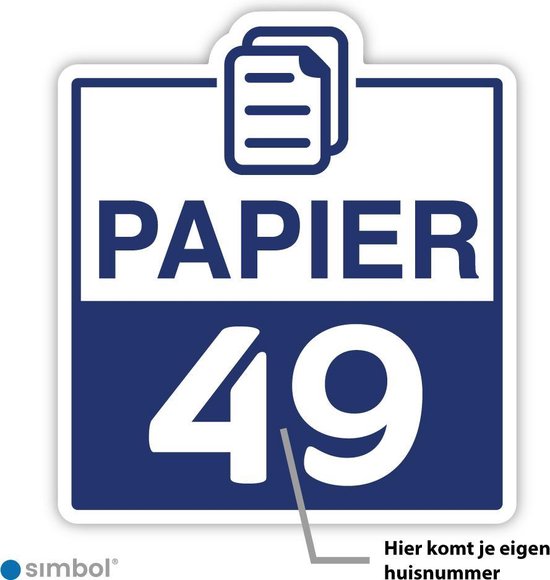 Simbol - Container Sticker Met Eigen Huisnummer - Kliko Stickers ...