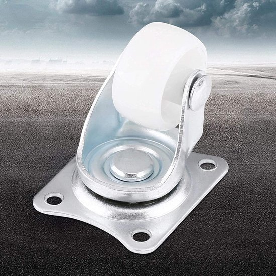 4PCS White Universal Swivel Wheels 25mm - Kleine Zwenkwielen - Meubel ...