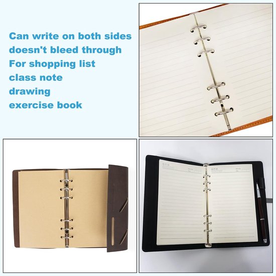 Grid Refill Paper - 9-Ring Binder - Loose Leaf Planner Filler Paper ...