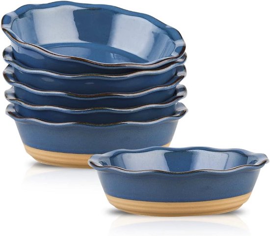 Set van 6 Keramische Taartvormen 6 Inch, Mini Portie Pasteien Bakvormen ...
