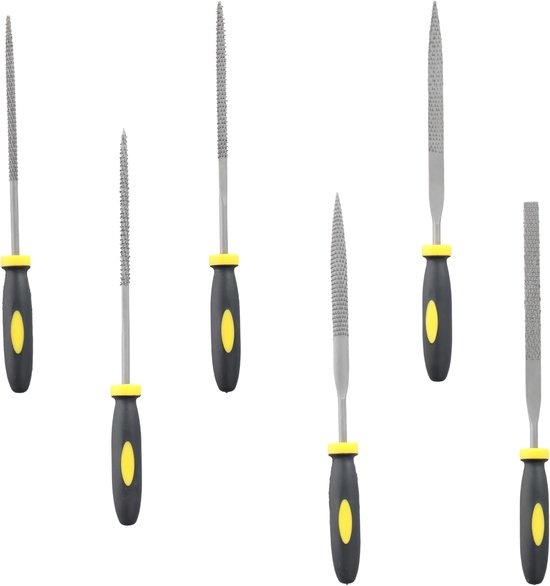 Handfile Set voor Metaal en Hout - 6 Delige Set Inclusief Metaalvijl ...