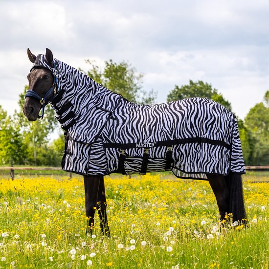 Master MASTER Zebra Vliegendeken met afneembare hals- 125 / 175 | bol