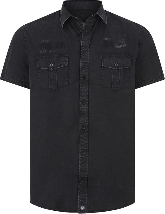 Heren Overhemd Korte Mouw Grote Maten Casual Acid Washed Katoen | bol