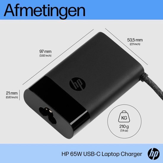 Chargeur pour ordinateur portable HP USB-C 65 W | bol