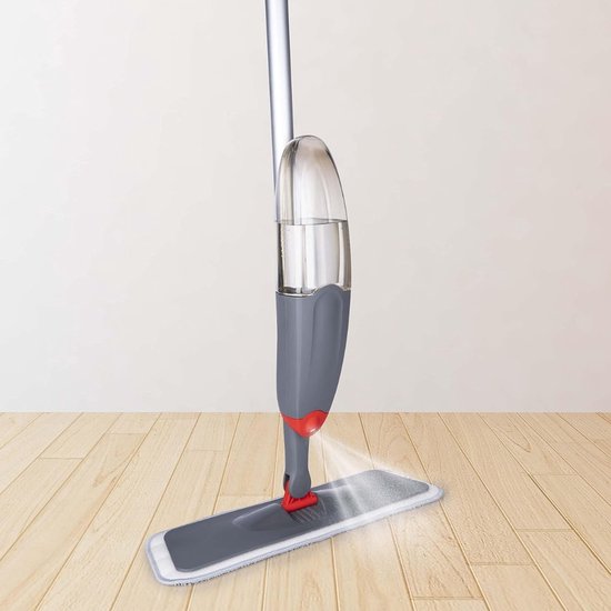 Quvo® Dweil met spray - Dweil - Mop - Grijs - ‎126cm x 36cm x 10cm | bol