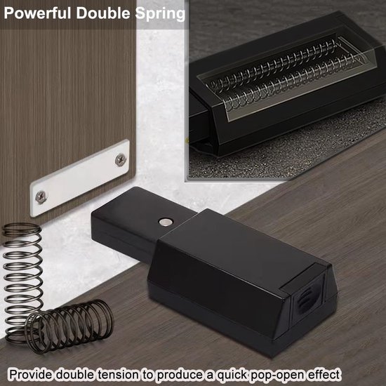 8x Push-to-Open Kastsluiting Zonder Greep - Magnetische Drukveer voor ...