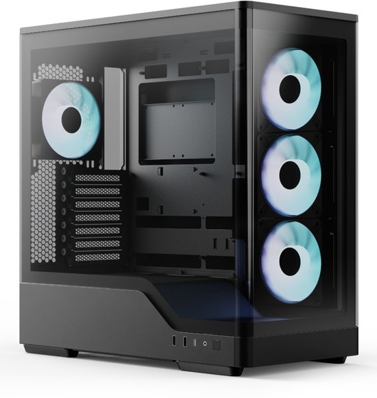 Aerocool P500A-BK Midi Tower Zwart | bol