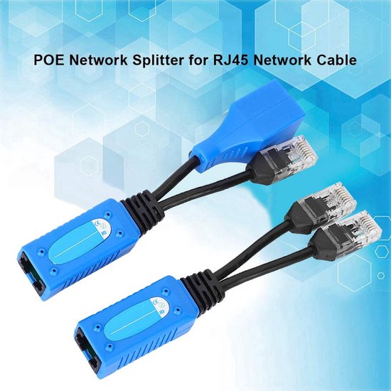 Poe + Splitter Ipcampower Poe Combiner Splitter Adapter Abs 2 Stuks ...