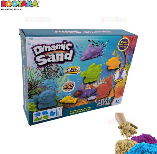 Booyaka® Dynamic sand Zeedieren – Kenetic sand – Kinetic sand – Kenetisch zand -... | bol.com