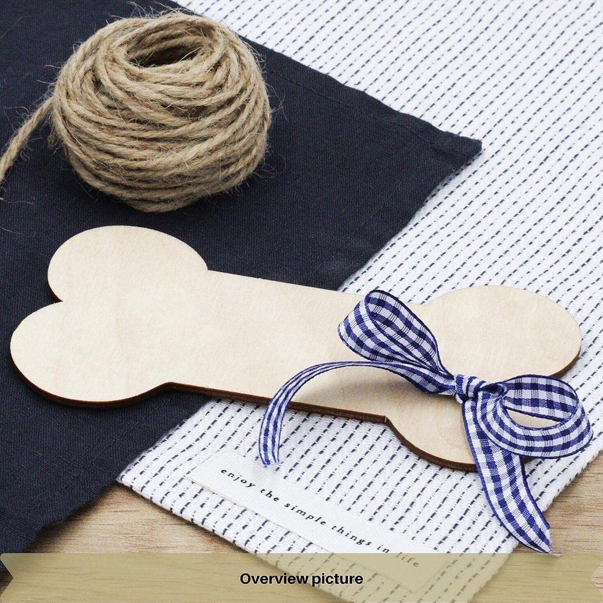 Creative Deco 10 x Grote Houten Vormen Bot Honden | 15 x 7.5 cm ...