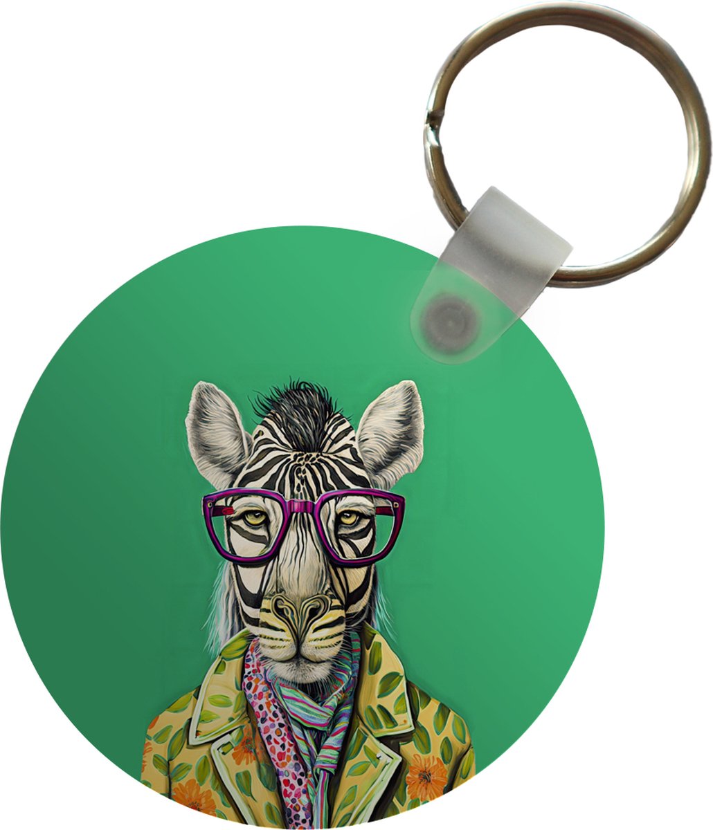 Sleutelhanger - Zebra - Bril - Hippie - Bloemen - Dieren - Plastic ...