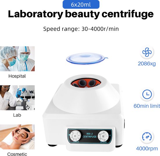 Elektrische Centrifuge Machine Mini Bank-Top Lab 500-5000/7000Rpm Snelheid W/2 In 1... | bol.com