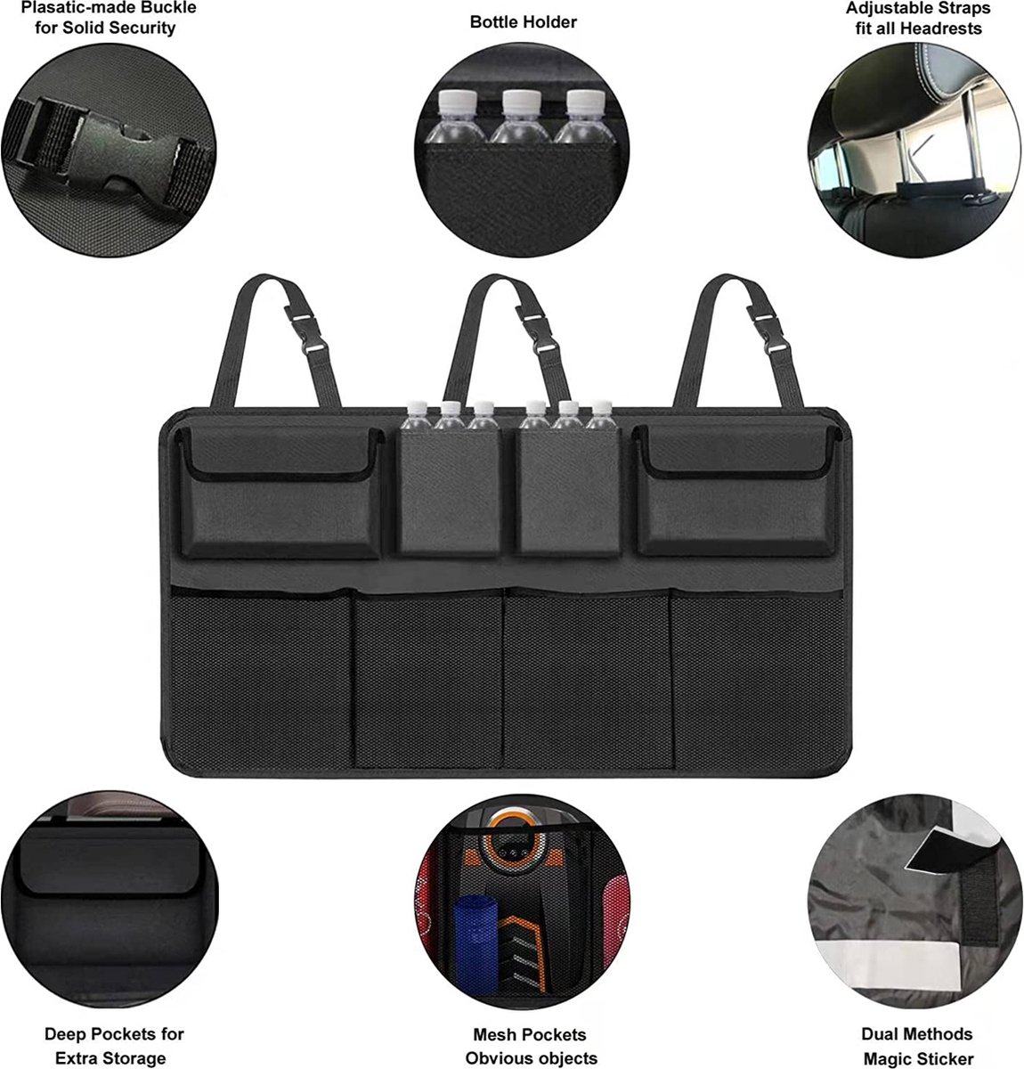 BOTC Autostoel organizer - luxe & stevige autostoel organizer - Auto ...