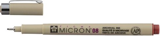 Sakura Pigma Micron 08 pen bruin | bol