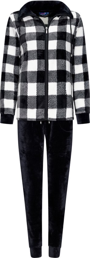 Rebelle fleece huispak huispak - Checkers - 44 - Zwart | bol
