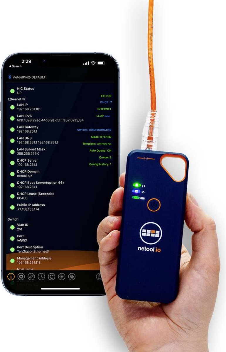 Netool IO NE1D Inteligentny tester sieci Netool IO Pro2 NE1D ...