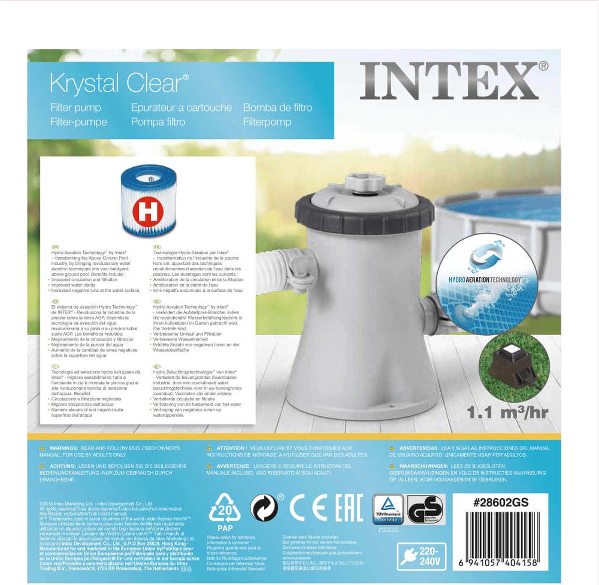 INTEX Cartridge filterpomp 1250 L/u 28602GS - Zwembad online kopen