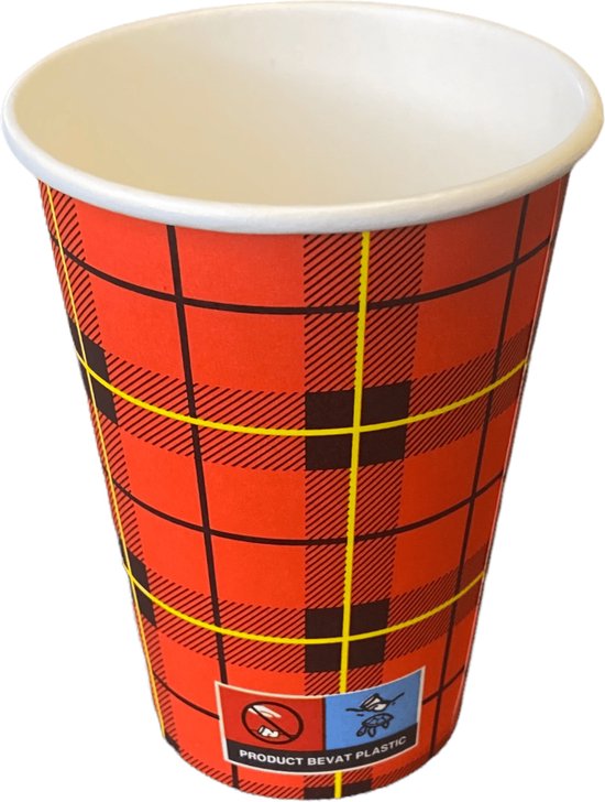 Kartonnen bekers HE 2500 stuks - Scotty Bekers - Rode Kartonnen Bekers ...