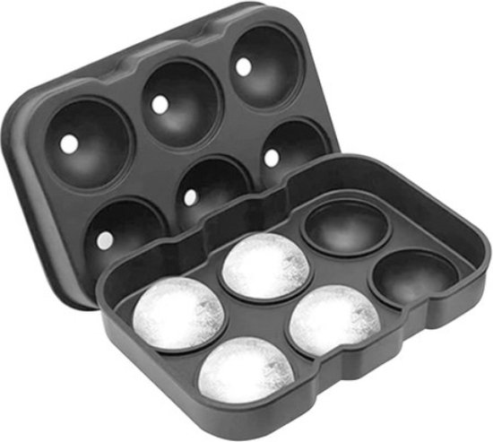 Luxe IJsblokjesvormen Rond en Vierkant - 2 x 6 stuks - Ronde IJsblok ...