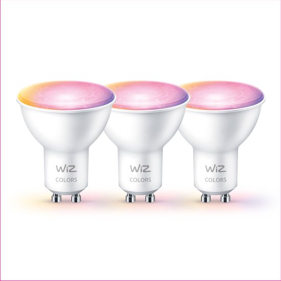 WiZ Spot 3-pack - Slimme LED-Verlichting - Gekleurd en Wit Licht - GU10 ...