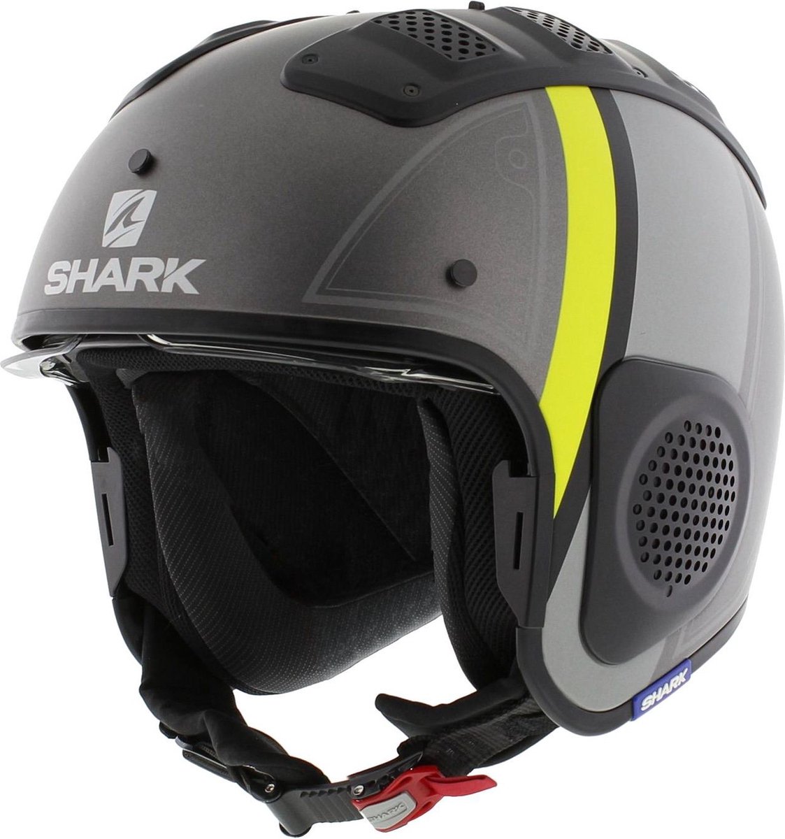 Shark X-Drak Trial Helm Terrence mat antraciet geel XS - Motorhelm ...