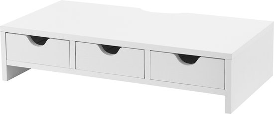 Monitorstandaard Ruovesi verhoger 12x51x25 cm wit | bol