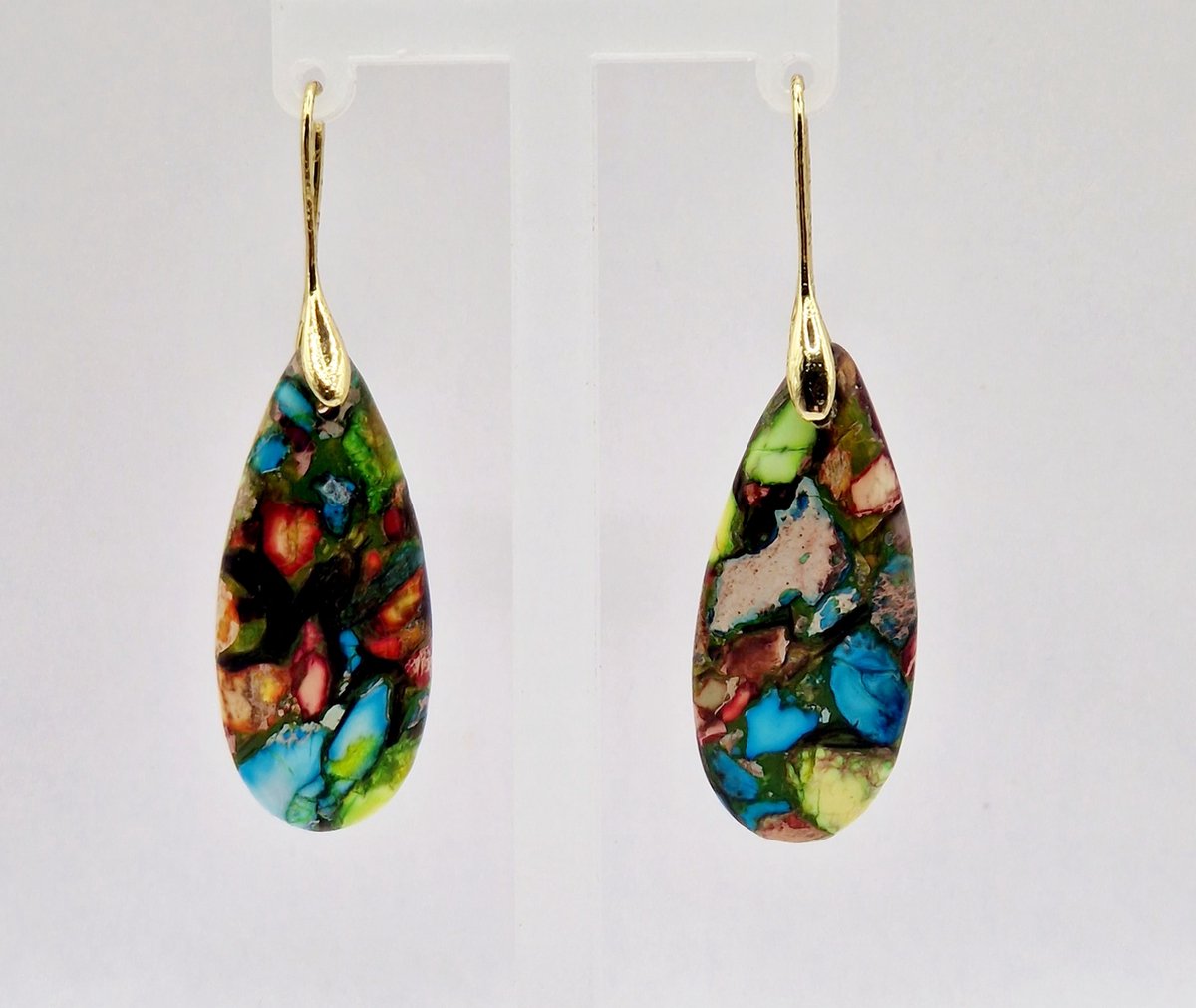 Oorhangers Jungle Jasper - Keizerlijk Jaspis - Gekleurde Oorbellen ...