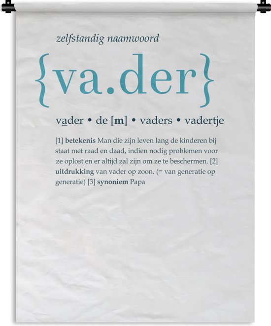 Wandkleed - Wanddoek - Quotes - Vader definitie - Spreuken ...