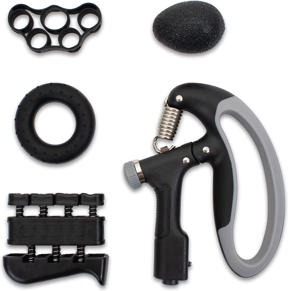 Handtrainer Set – 5-Delig tot 100 KG - Hand, Onderarm, Pols & Vingers ...