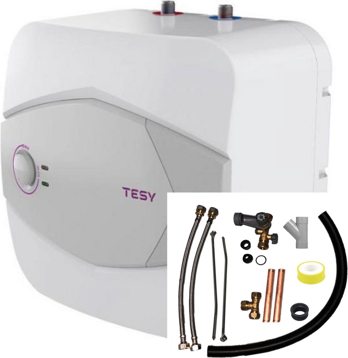 Elektrische keukenboiler met bovenuitloop 30 liter, meegeleverde ...