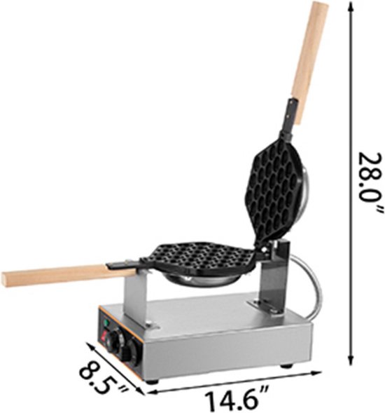 Arvona Elektrische Wafelijzer Machine - Wafelmaker - Poffertjespan ...