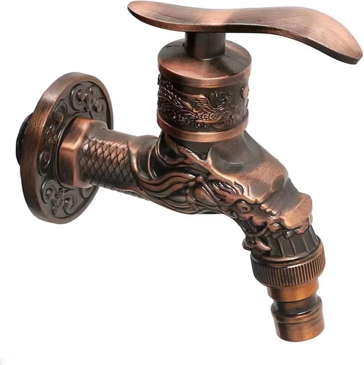 Antieke Koperen waterkraan voor tuin, brass nostalgic waterkraan, tuin ...