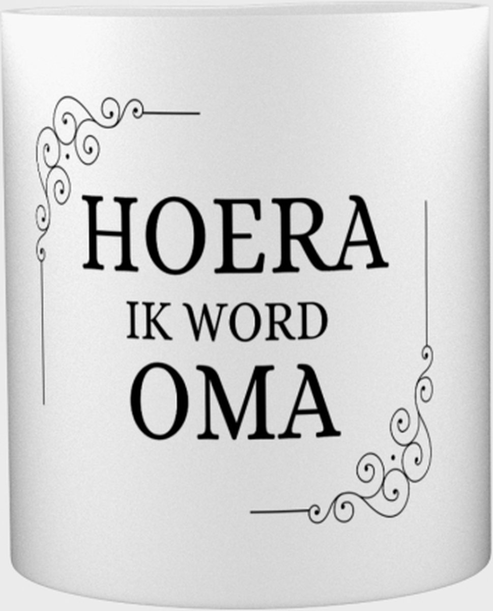Akyol - hoera ik word oma Mok met opdruk - oma - iemand die oma wordt ...