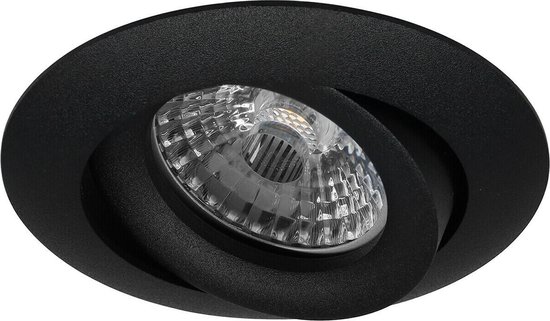 LED inbouwspot Stan -Rond Zwart -Extra Warm Wit -Dimbaar -4W -Philips ...