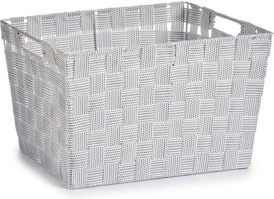 Wasmand Wit Stof 10 L 25 x 20 x 35 cm (12 Stuks) | bol