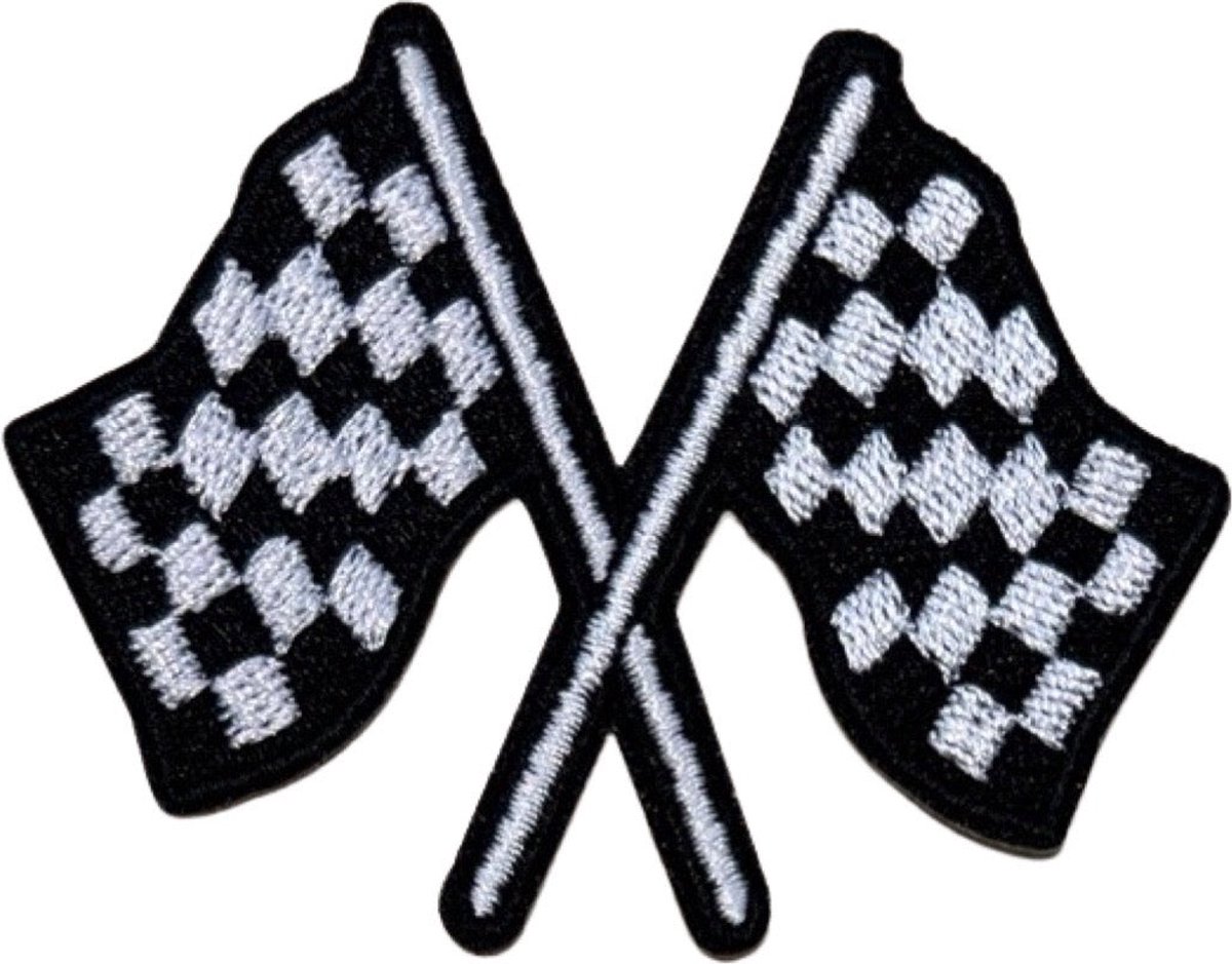 Start Finish Vlaggen Formule 1.Strijk Embleem Patch 7.3 cm / 5.7 cm ...
