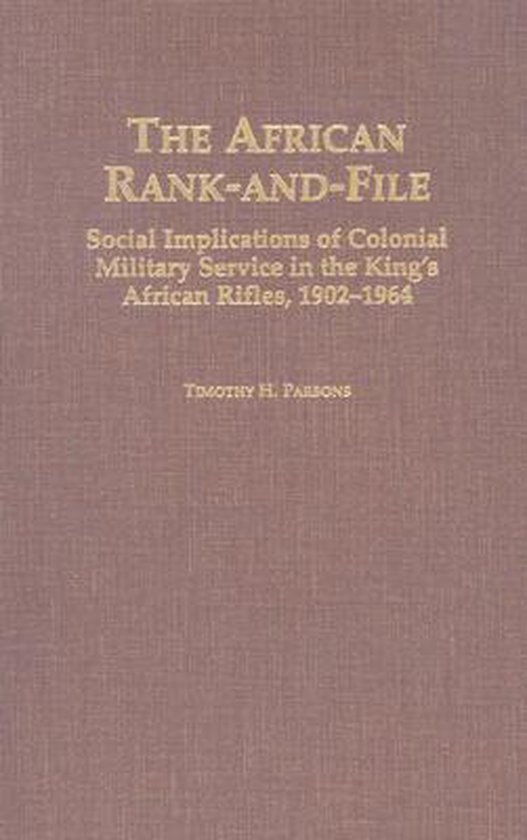African Rank & Files | 9780325001418 | Parsons | Boeken | bol