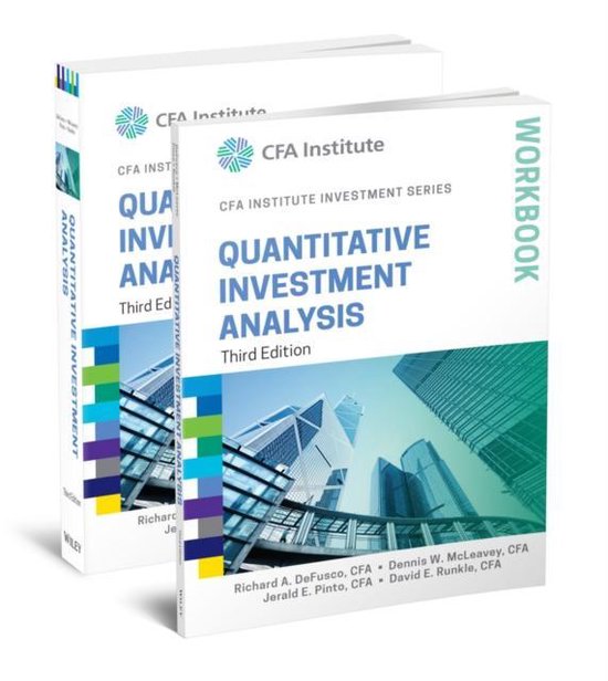 Quantitative Investment Analysis, 3e Book and Workbook Set ...