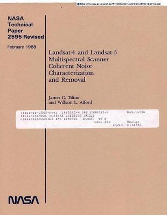 Landsat-4 and Landsat-5 Multispectral Scanner Coherent Noise ...