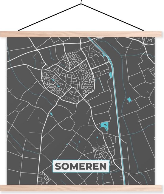 Posterhanger incl. Poster 90x90 cm - Schoolplaat - Plattegrond ...