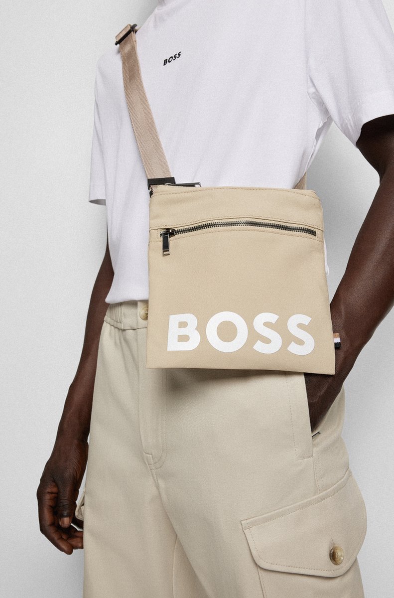Hugo Boss BOSS Heren Crossbody tas Kunstleer - Beige | bol.com