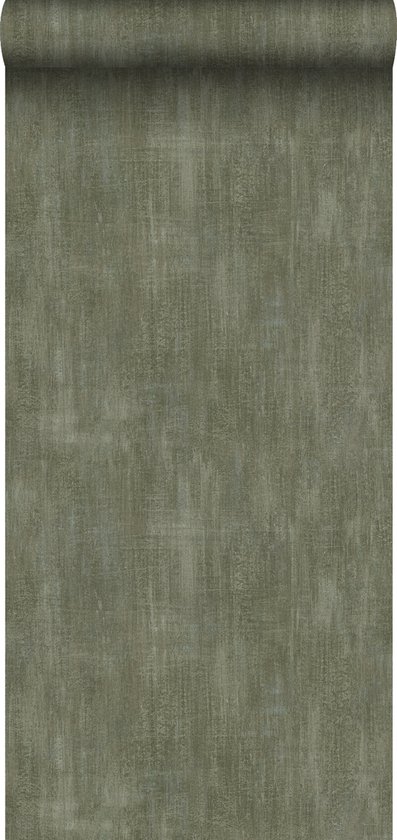 ESTAhome behangpapier betonlook olijfgroen - 148754 - 0,53 x 10,05 m ...