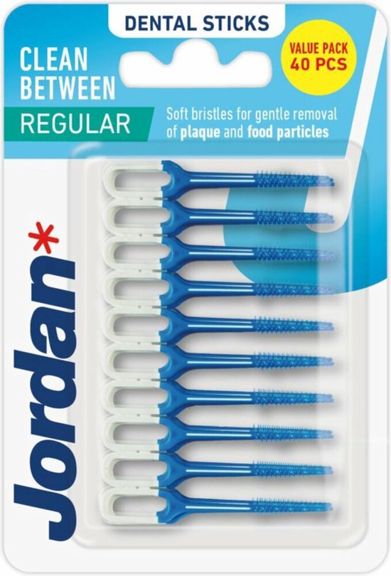 6x Jordan Clean Between Sticks Regular 40 stuks | bol