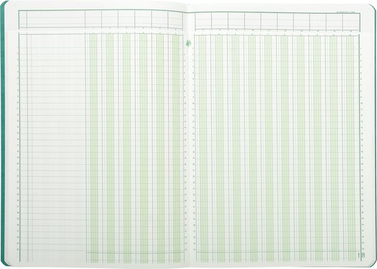 Register met uitgesneden hoofd - 29,7x21 cm - 16 kolommen op 2 pagina's ...